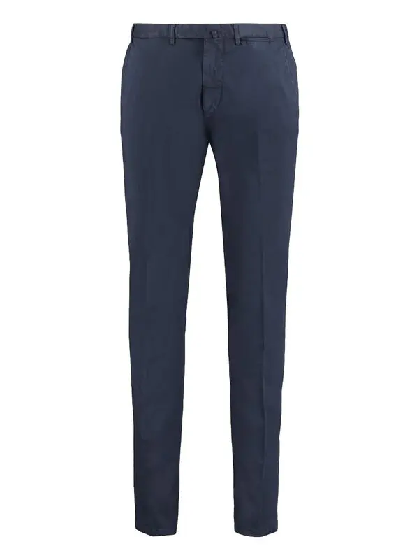 THE (ALPHABET) The Stretch Cotton Chino Trousers - Blue
