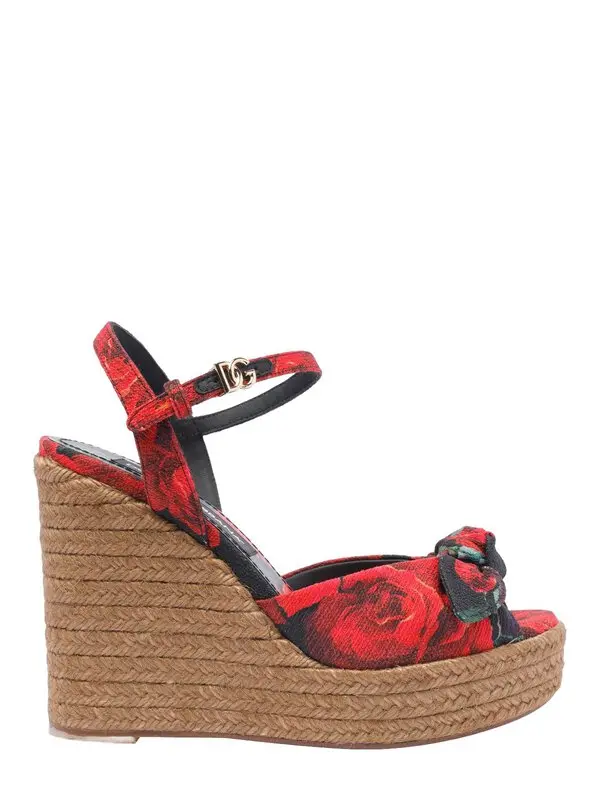 Dolce & Gabbana Wedge Sandals - Red