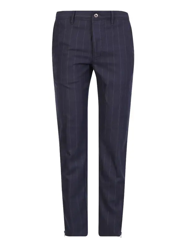 Incotex Pinstriped Trousers - Blue