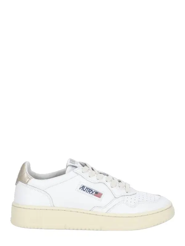 AUTRY Leather And Fabric Sneakers - White