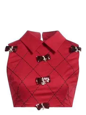 Elisabetta Franchi Geometric-print Top - Red