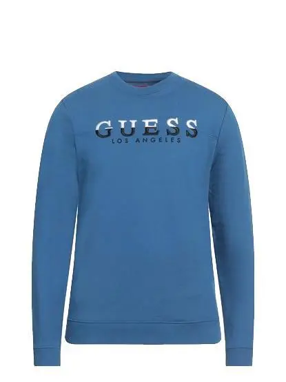 Guess Sweatshirt In Azure Cotton - Blue