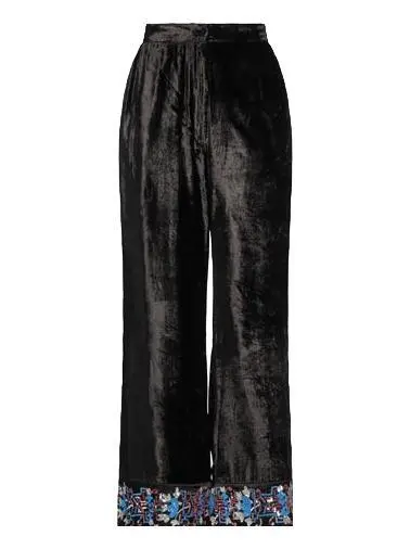 CONNOR & BLAKE Wide-leg Velvet Pants - Black