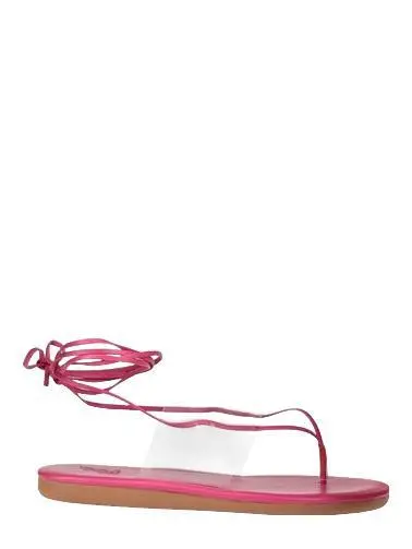 ANCIENT GREEK SANDALS Thong Sandals With Ankle Tie - Fuchsia