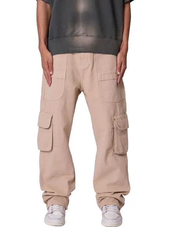 Mnml Ultra Baggy Cargo Jeans - Khaki