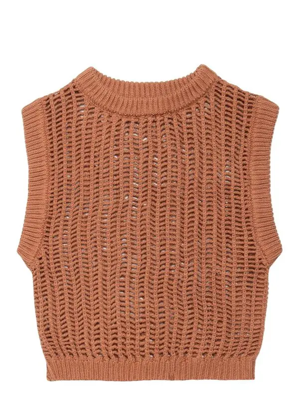 Deluc Boetti Open Stitch Sweater Vest - Bronze