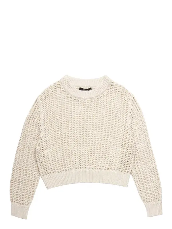Deluc Einar Crop Open Stitch Sweater - Off White