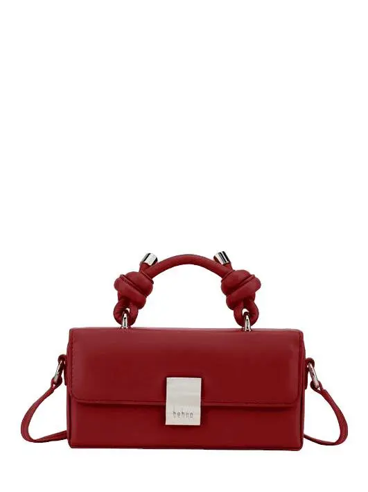 BEHNO Micro Mary Soft Leather Crossbody Bag - Red