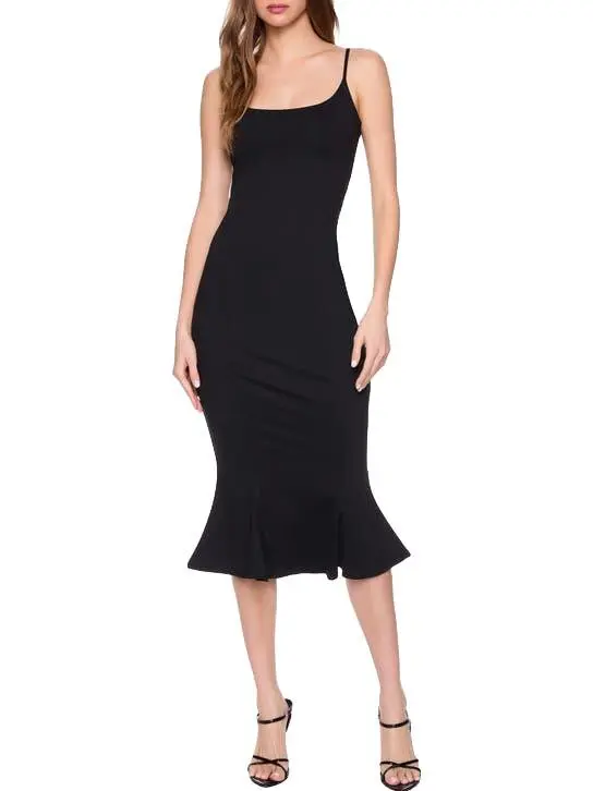 Susana Monaco Trumpet Midi Dress - Black