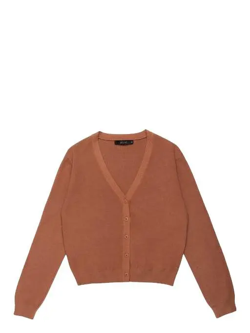 Deluc Melfi Crop Cardigan - Bronze