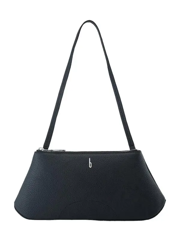 BEHNO Mini Elizabeth Soft Leather Pouchette Shoulder Bag - Black