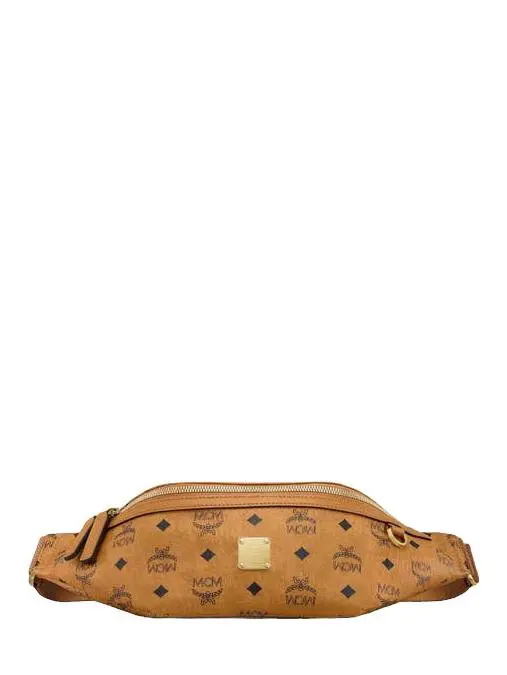 Mcm Fursten Belt Bag In Visetos - Cognac