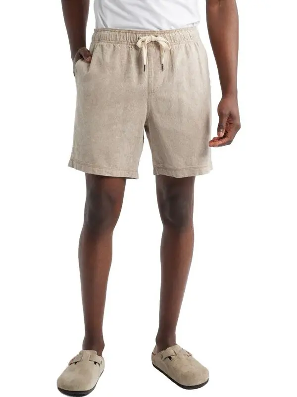 Rails Martin Linen & Cotton Shorts - Bulgur Oat