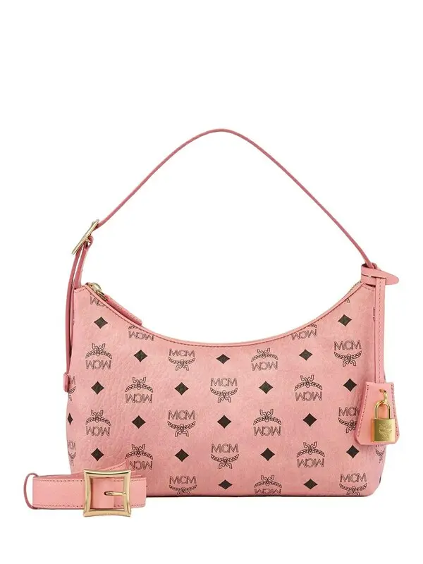 Mcm Visetos Hobo Bag - Pink