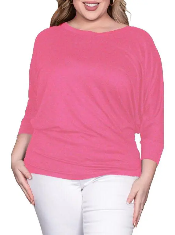 STANDARDS & PRACTICES Dolman Sleeve Stretch Modal Top - Pink