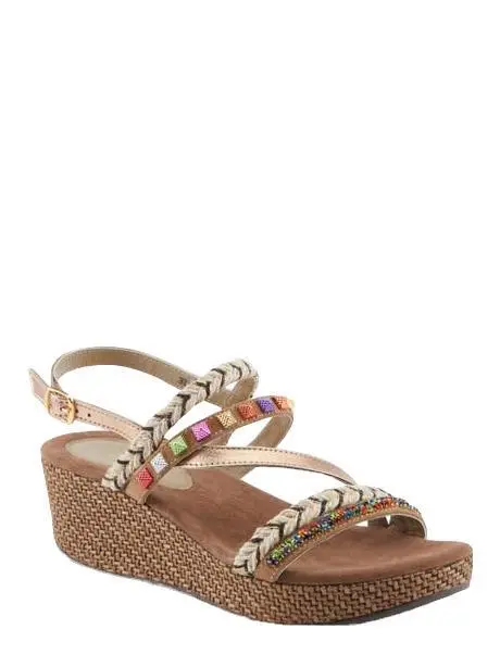 SPRING STEP SHOES Hugbug Wedge Sandal - Tan Multi