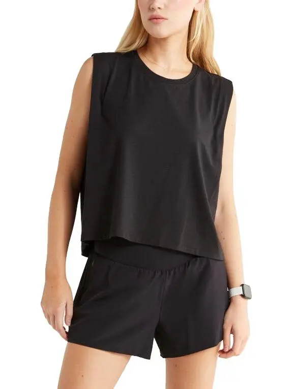 Zella Boxy Tank Top - Black