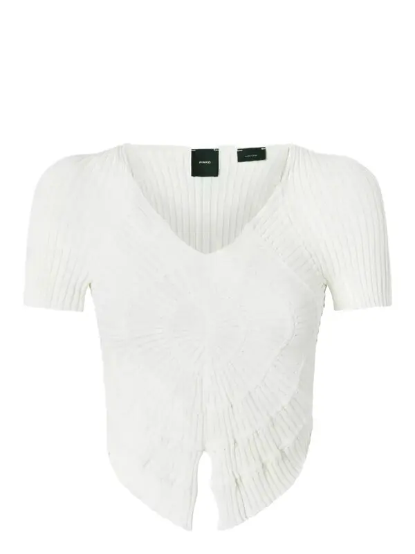 Pinko Ribbed Top - White