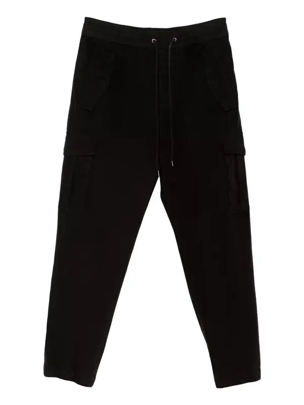 JAMES PERSE Terry Cargo Trousers - Black