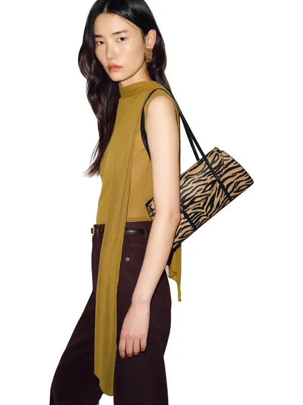 REFORMATION Elena Shoulder Bag - Brown