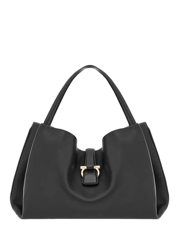 FERRAGAMO Origami Hobo Tote - Nero