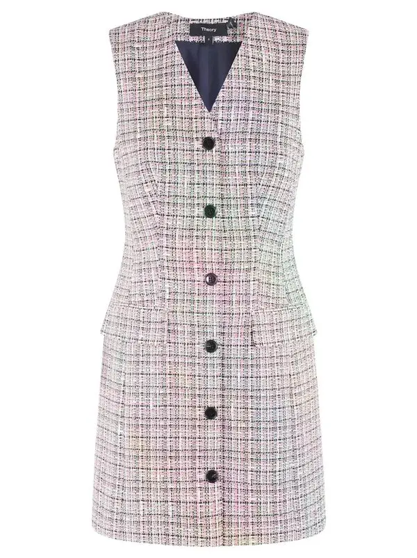 Theory Tweed Mini Dress - Pink