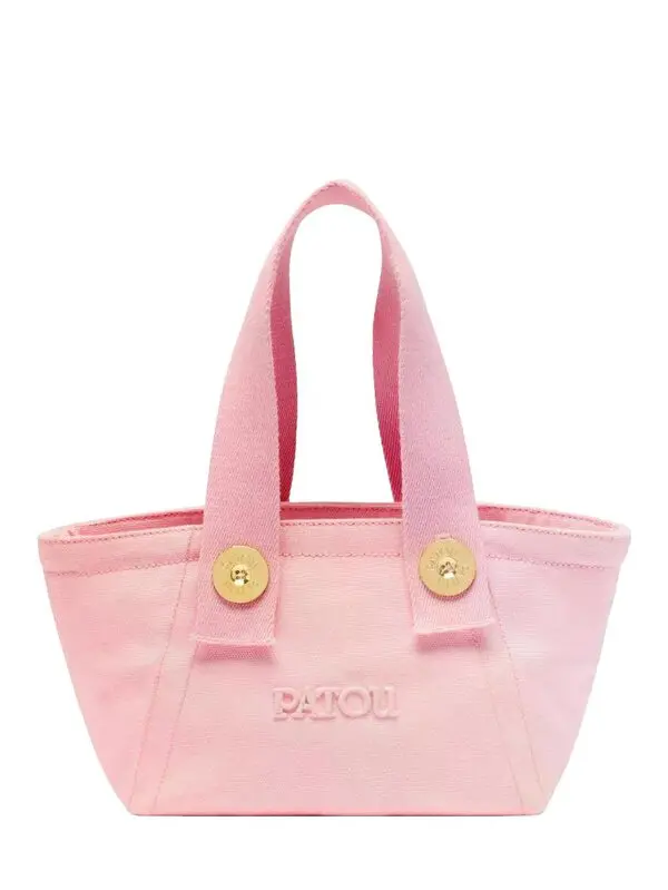 Patou Trapeze Tote Bag With Embroidered Logo - Pink