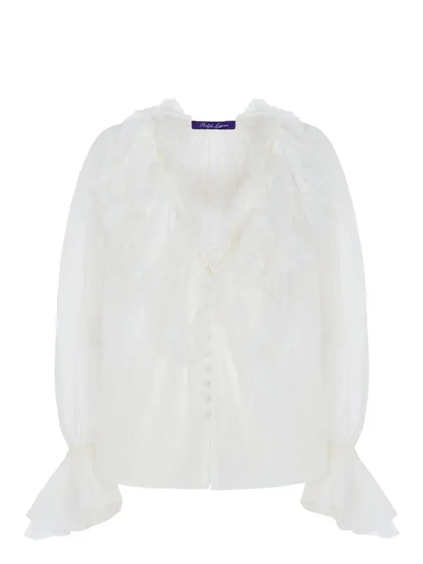 Ralph Lauren Kensley Ruffled Top - Ivory