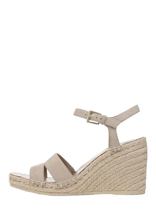 Vince Gwen Suede Espadrille Wedge Sandals - Red