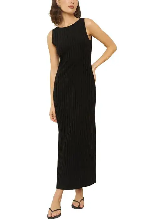 WHIMSY + ROW Ava Reversible Midi Dress - Black