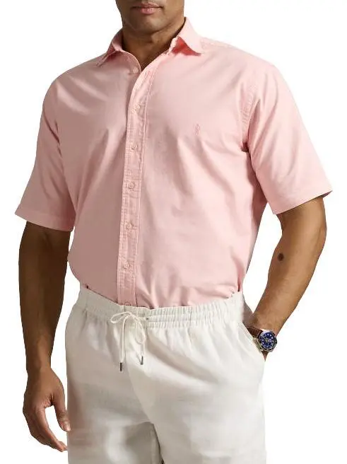 Polo Ralph Lauren Big & Tall Mineral-dyed Oxford Sport Shirt - Rose