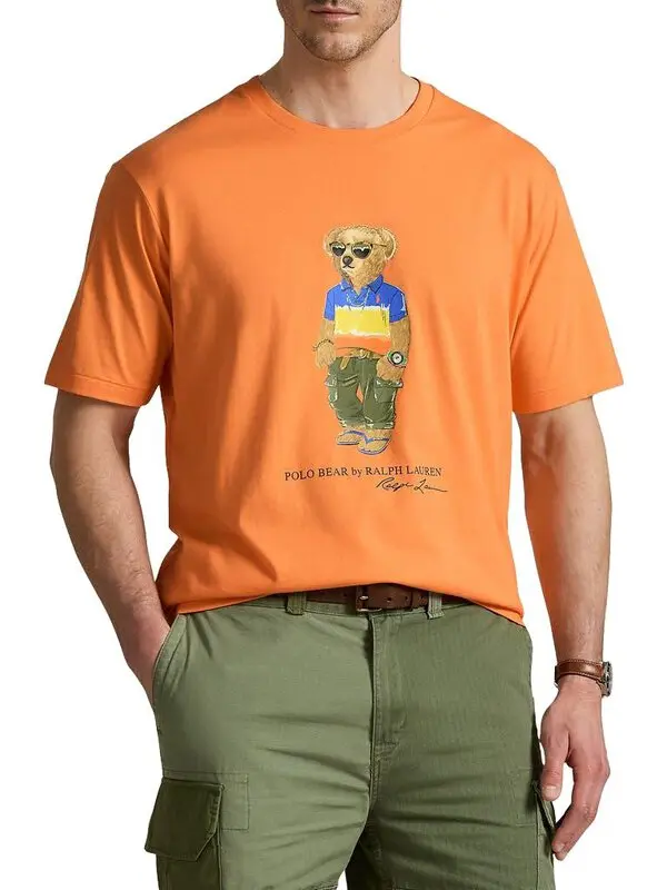 Polo Ralph Lauren Big & Tall Polo Bear Jersey T-shirt - Peach Beach Shop