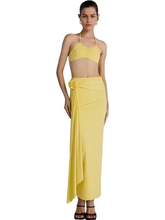 MAYGEL CORONEL Crisol Maxi Skirt - Mimosa
