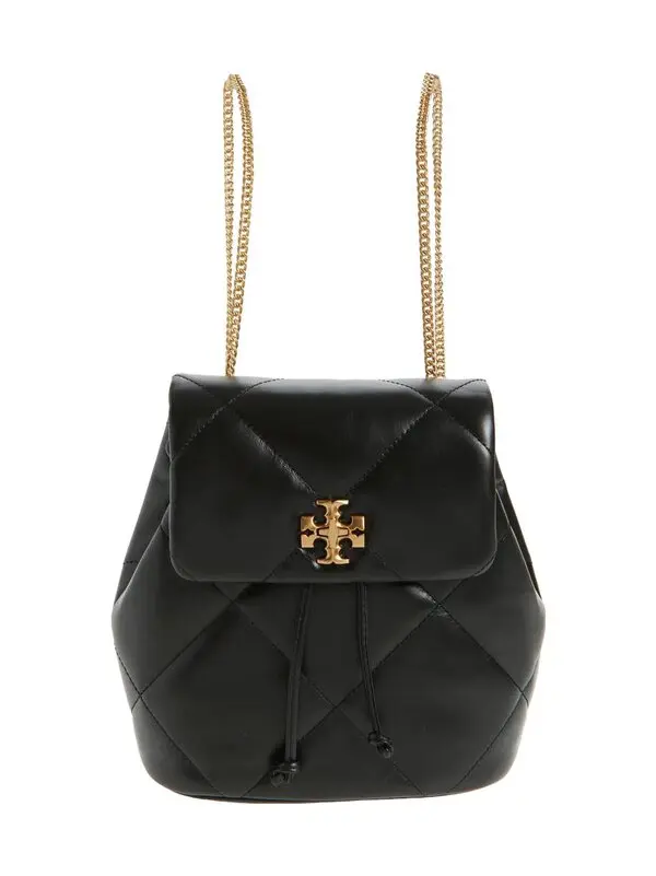 Tory Burch Small Kira Diamond Quilted Leather Backpack - Black