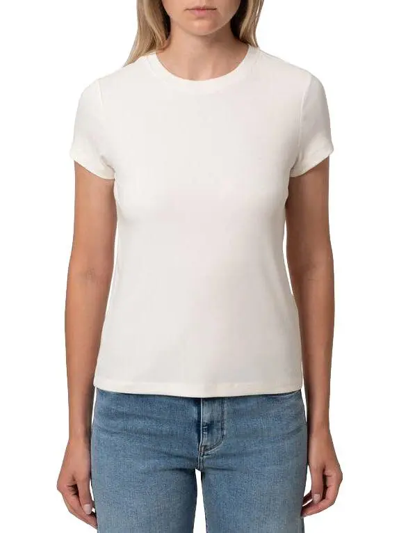 MAVI Tencel® Lyocell Blend Rib T-shirt - Coconut Milk
