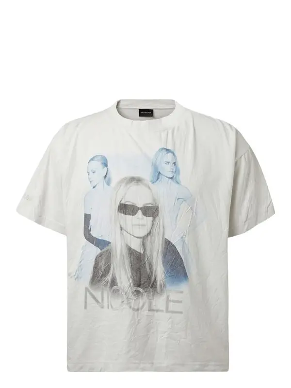 Balenciaga Nicole Cotton Jersey T-shirt - White