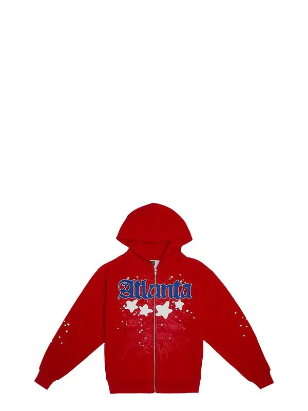 SP5DER Atlanta Zip-up Hoodie - Red