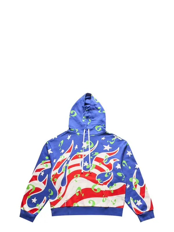 SKY HIGH FARM WORKWEAR Printed Hoodie - Blue