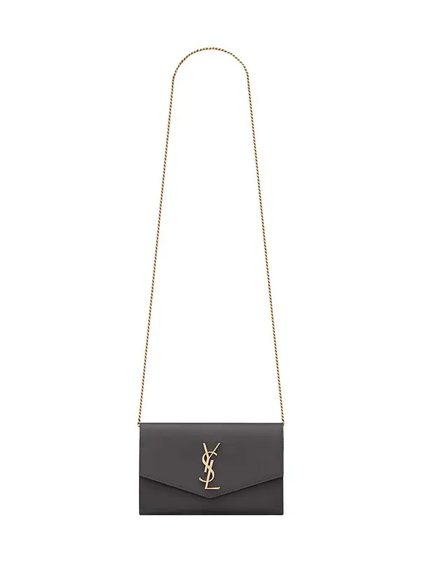 Saint Laurent Uptown Chain Wallet - Grey