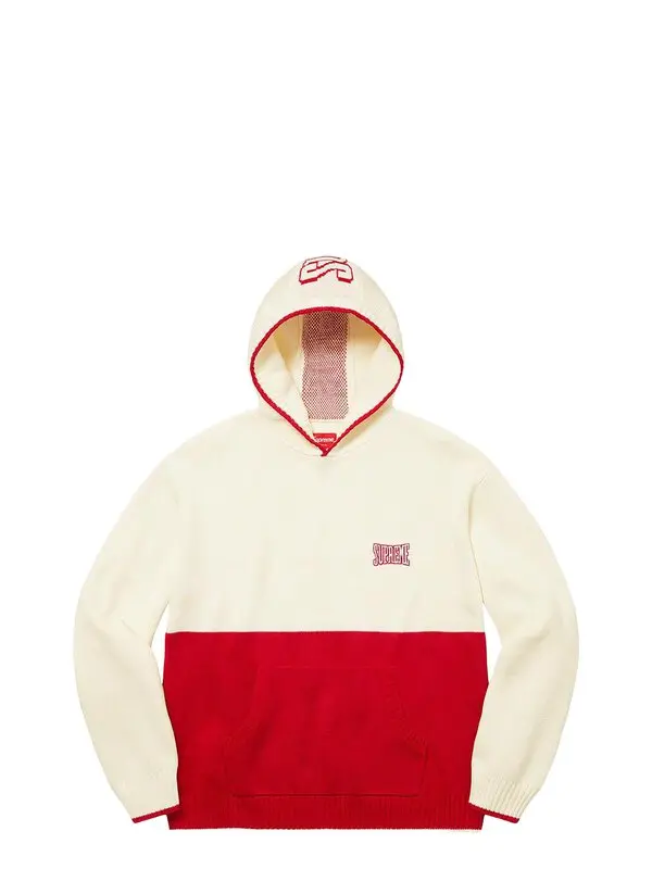 Supreme Two-tone Hooded Sweater - White