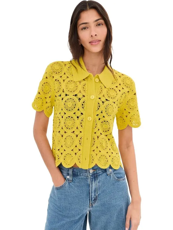 LE BOP Crochet Polo - Citrine