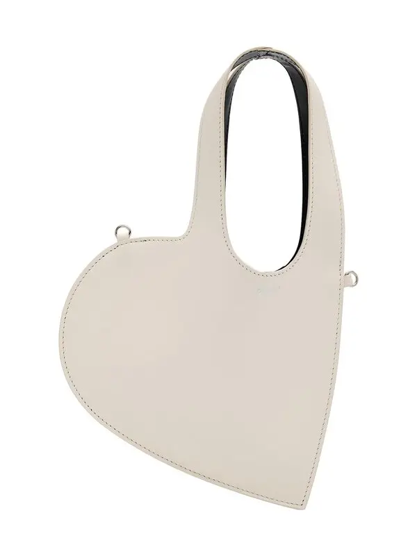 Coperni Baby Heart Leather Crossbody Bag - White