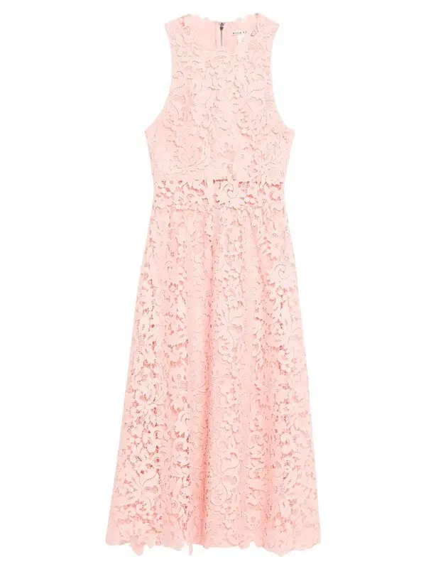 Alice + Olivia Babette Lace Midi Dress - Mltpat
