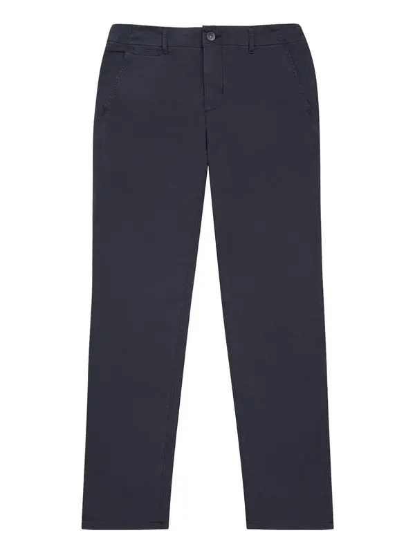 Paige Cotton Danford Straight Chinos - Navy