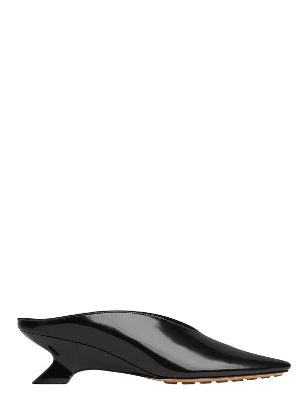 Bottega Veneta Vinyl Jet Mules - Black