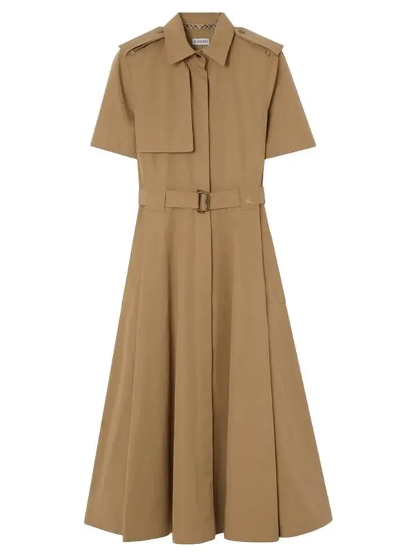 Burberry Cotton Poplin Shirt Dress - Puddle Beige