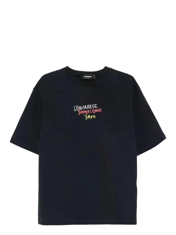 Dsquared2 Logo-embroidered T-shirt - Blue