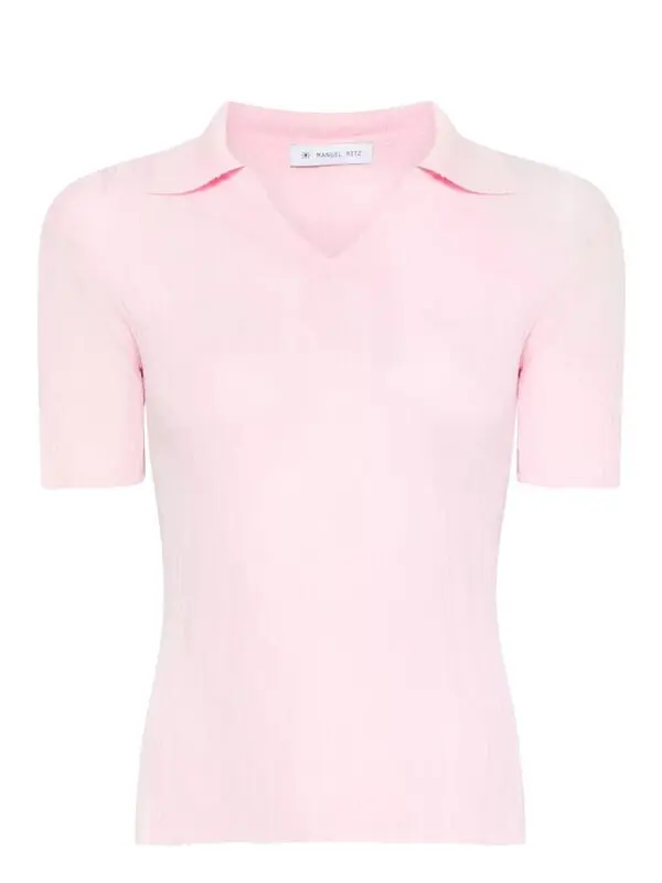MANUEL RITZ Ribbed T-shirt - Pink