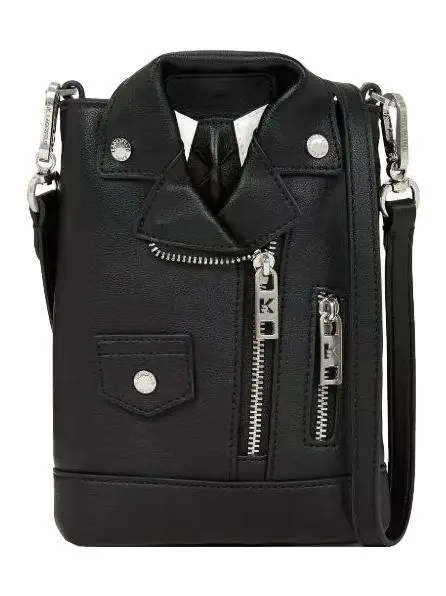 Karl Lagerfeld Leather Mini Crossbody Bag - Black