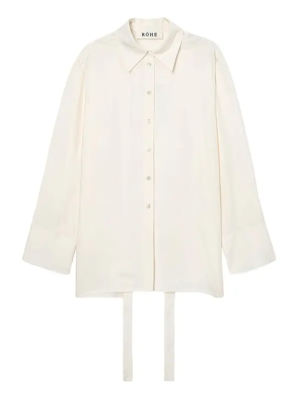 RÓHE Deconstructed Silk Shirt - Cream